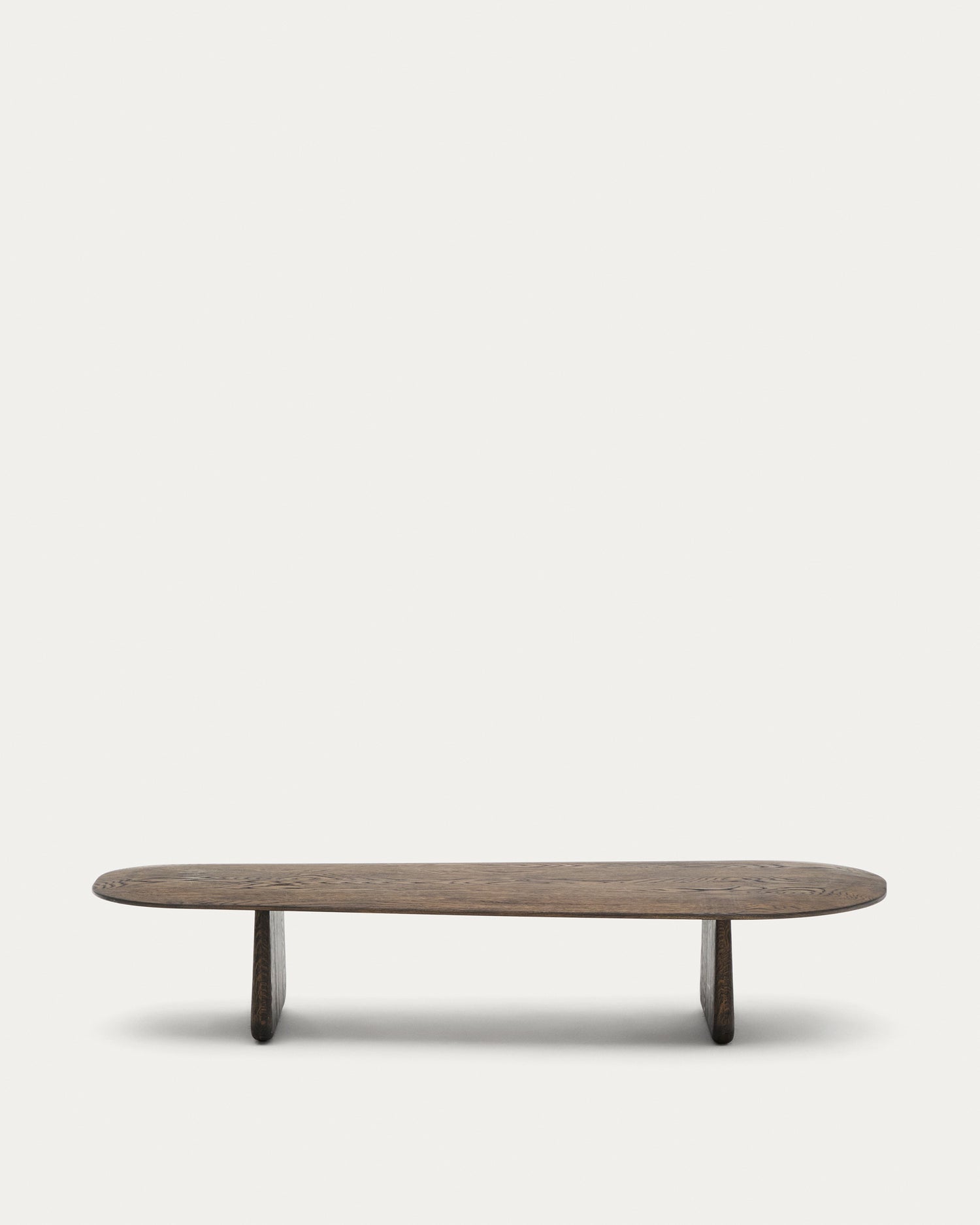 Pirita coffee table made from solid oak wood in a dark finish, 146 x 5 ...